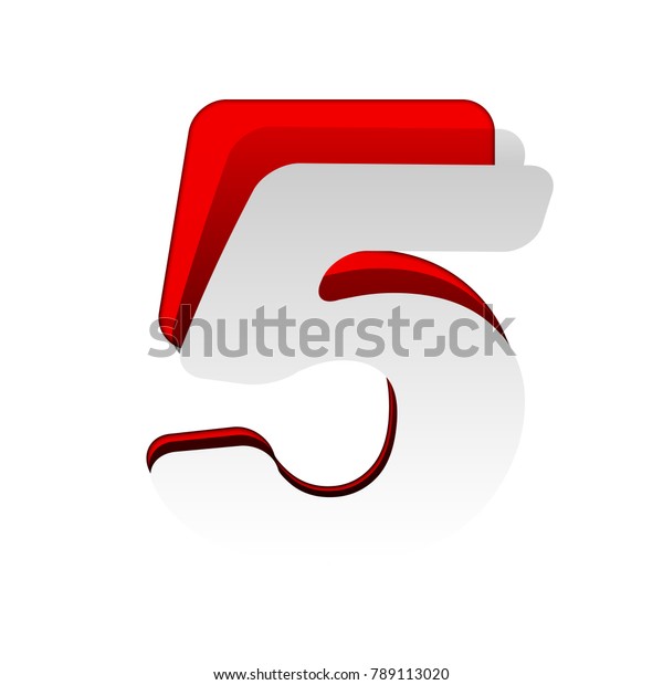 Number 5 Sign Design Template Element Stock Vector (Royalty Free ...