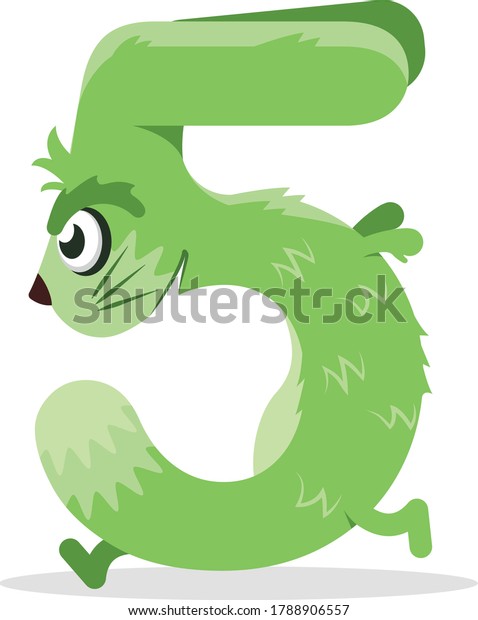 Number 5 Tiny Monster Alphabet Stock Vector (Royalty Free) 1788906557 ...