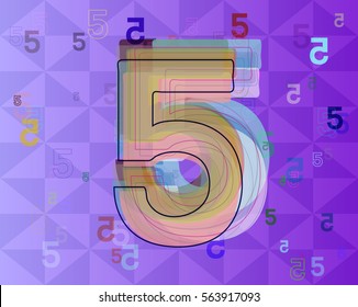 Number 5 Vector Design Stock Vector (Royalty Free) 563917093 | Shutterstock