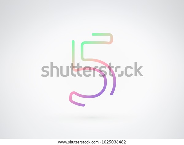 Number 5 Vector Font Alphabet Playful Stock Vector (Royalty Free ...