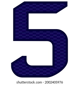 Number 5 Vector Illustration Blue Number Stock Vector (Royalty Free ...