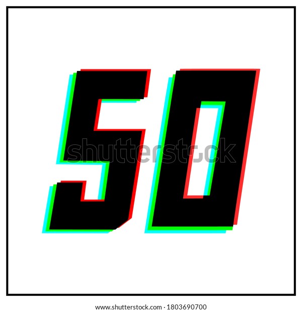 Number 50 Fifty Vector Desing Logodynamic Stock Vector (Royalty Free ...