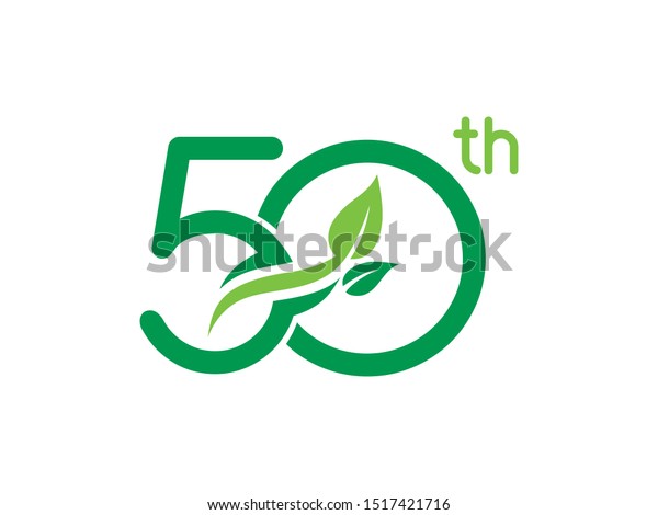 Number 50 Logo Symbol Template Design: vector de stock (libre de ...