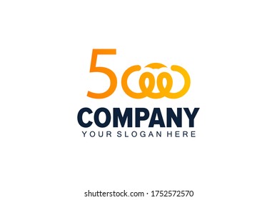 Number 5000 Typographic Iconic Logo Vector Stock Vector (Royalty Free ...