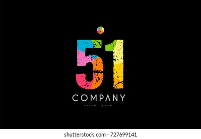 Number 51 Logo Icon Design Grunge Stock Vector (Royalty Free) 727699141 ...