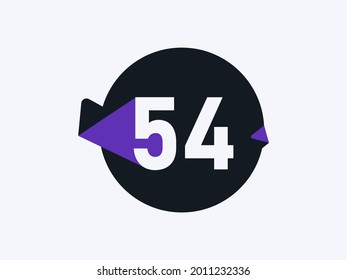 Number 54 Logo Icon Design Vector Stock Vector (Royalty Free ...