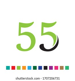 Number 55 Logo Vector Colorful Stock Vector (Royalty Free) 1707206731 ...