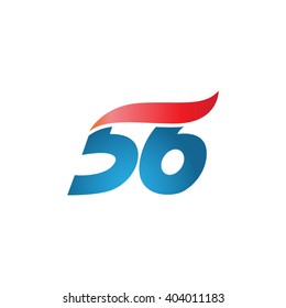 Number 56 Swoosh Design Template Logo Stock Vector (Royalty Free ...