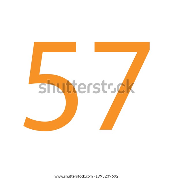 Number 57 Simple Clip Art Illustration Stock Vector (Royalty Free ...