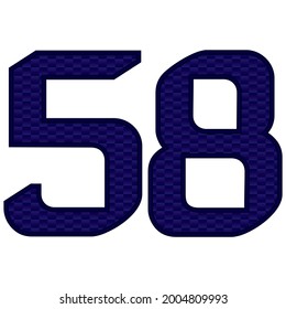 Number 58 Vector Illustration Blue Number Stock Vector (Royalty Free ...