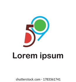Number 59 Logo Design Your Company Stock Vector (Royalty Free ...