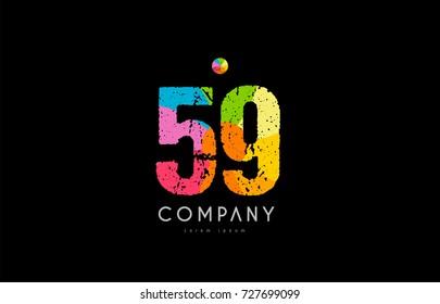 Number 59 Logo Icon Design Grunge Stock Vector (Royalty Free) 727699099 ...