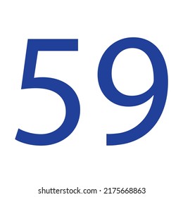 Number 59 Vector Illustration Isolated On Stock Vector (Royalty Free ...