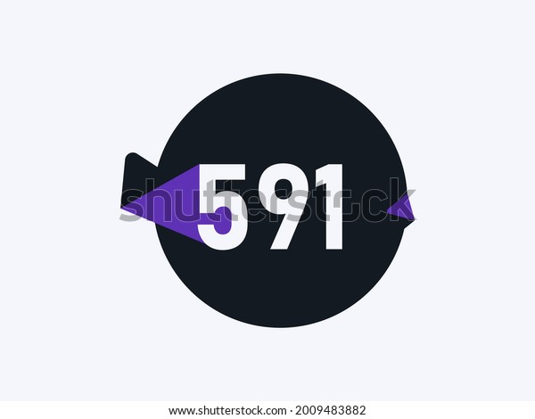Number 591 Logo Icon Design Vector Stock Vector (Royalty Free ...