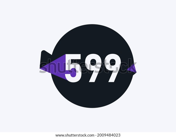 Number 599 Logo Icon Design Vector Stock Vector (Royalty Free ...