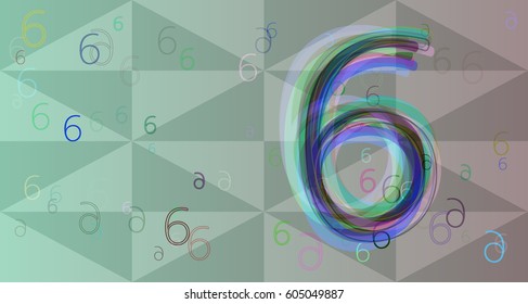 Number 6 Background Pattern Stock Vector (Royalty Free) 605049887 ...