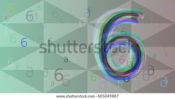 Number 6 Background Pattern Stock Vector (Royalty Free) 605049887 ...