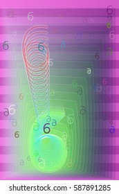 Number 6 Design Background Stock Vector (Royalty Free) 587891285 ...