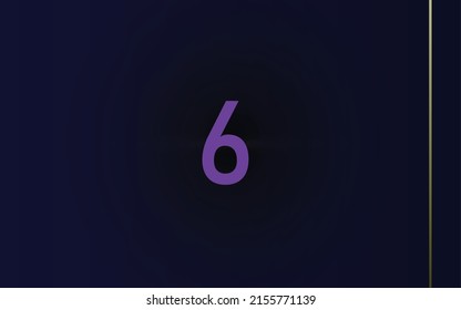 Number 6 Gradient Background Abstract Stock Vector (Royalty Free ...