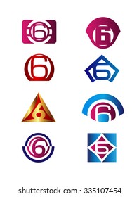Number 6 Logo Icon Design Template Stock Vector (Royalty Free ...