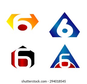 Number 6 Logo Vector Logotype Design Stock Vector (Royalty Free ...