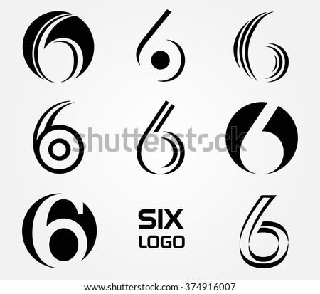 Number 6 Logo Vector Logo Design 库存矢量图（免版税） 374916007 - Shutterstock