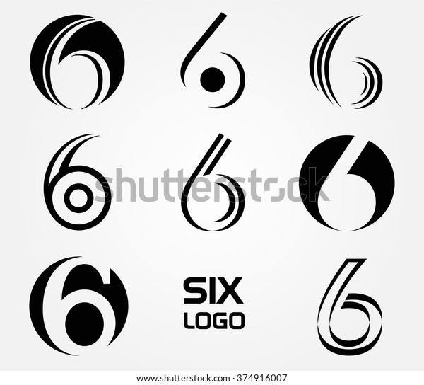Number 6 Logovector Logo Design Stock Vector (Royalty Free) 374916007