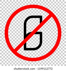 Number 5 Numeral Fifth Not Allowed Stock Vector (Royalty Free ...