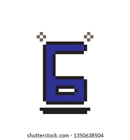 Number 6 Pixel Art Stock Vector (Royalty Free) 1350638504 | Shutterstock