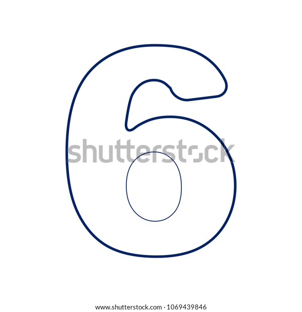 Number 6 Sign Design Template Element Stock Vector (Royalty Free ...