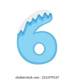 Number 6 Snow Vector Illustration Stock Vector (Royalty Free ...