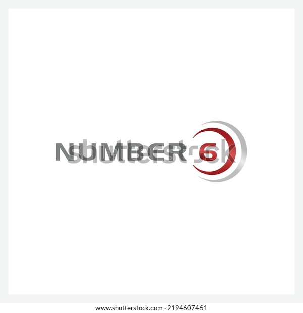 Number 6 Vector Font Alphabet Modern Stock Vector (Royalty Free ...