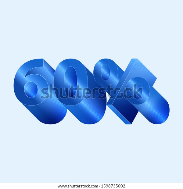 Number 60 Blue 3d Metal Digit Stock Vector (Royalty Free) 1598735002 ...