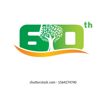 Number 60 Logo Symbol Template Design Stock Vector (Royalty Free ...