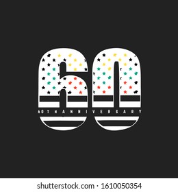 Number 60 Vector Font Alphabet Colorful Stock Vector (Royalty Free ...