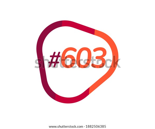 Number 603 Image Design 603 Logos Stock Vector (Royalty Free ...