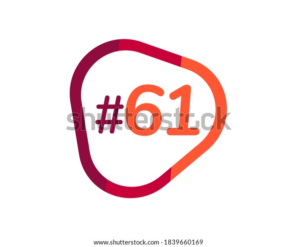 Number 61 Image Design 61 Logos Stock Vector (Royalty Free) 1839660169 ...