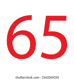 Number 65 Simple Clip Art Vector Stock Vector (Royalty Free) 2163269255 ...