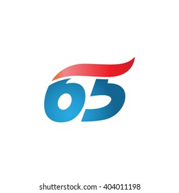 Number 65 Swoosh Design Template Logo Stock Vector (Royalty Free ...