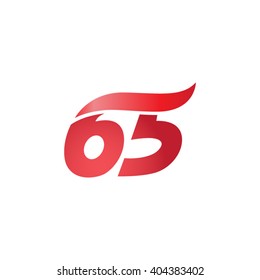Number 65 Swoosh Design Template Logo Stock Vector (Royalty Free ...