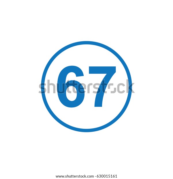 Number 67 Icon Illustration Isolated Vector Stock Vector (Royalty Free ...