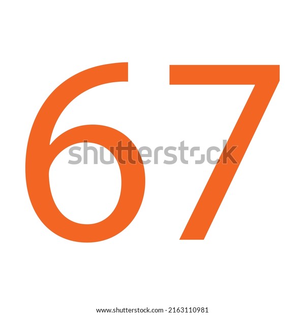 NÚMERO 67 ILUSTRACIÓN DEL VECTOR DE: vector de stock (libre de regalías ...