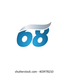 Number 68 Swoosh Design Template Logo Stock Vector (Royalty Free ...