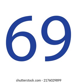 Number 69 Vector Illustration Isolated On Stock Vector (Royalty Free ...