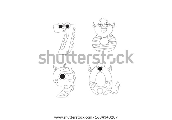 Number 7 8 9 0 Vector Stock Vector (Royalty Free) 1684343287 | Shutterstock