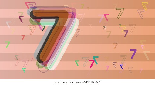 Number 7 Art Design Stock Vector (Royalty Free) 641489557 | Shutterstock
