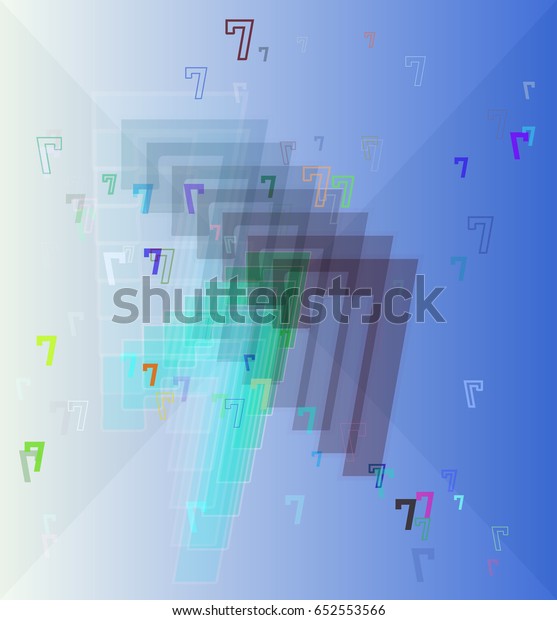 Number 7 Background Icon Stock Vector (Royalty Free) 652553566 ...