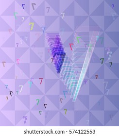 Number 7 Background Pattern Stock Vector (Royalty Free) 574122553 ...