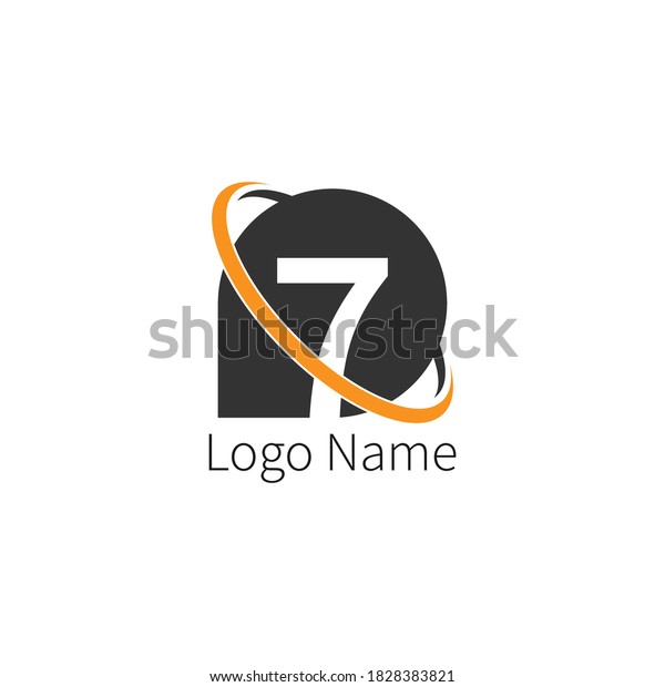 Number 7 Circle Icon Logo Design Stock Vector (Royalty Free) 1828383821 ...