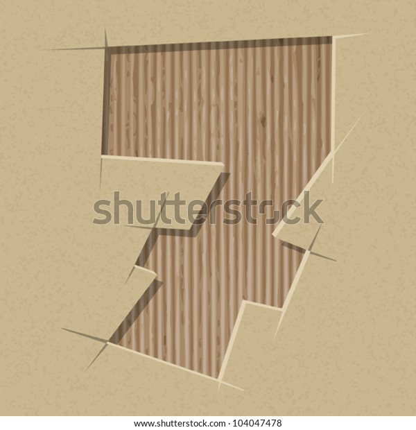 Number 7 Cut Out On Cardboard Stock Vector (Royalty Free) 104047478 ...